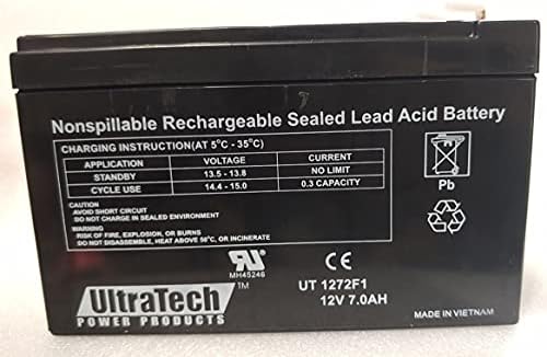 Amazon.com: UltraTech UT1270 12V 7 Ah Sealed Lead Acid Alarm ...