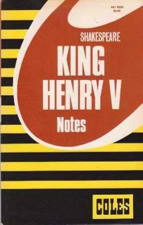 Shakespeare - King Henry V Notes: Coles: Amazon.com: Books