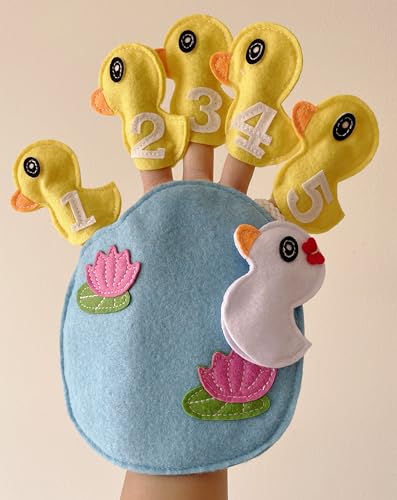 5 Little Ducks Nursery Rhyme Finger Puppet – BigaMart