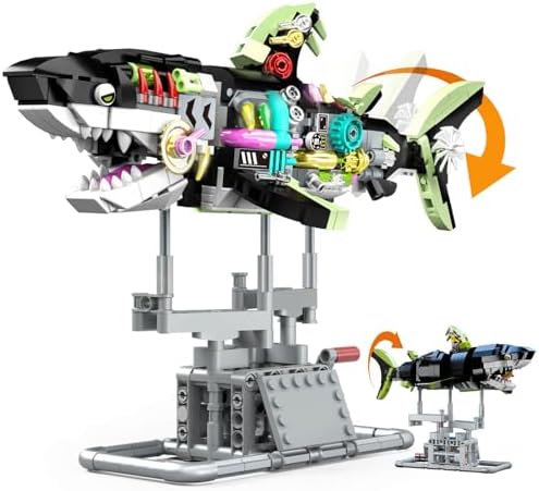 Mechanical Sharks Building Blocks Set for Boys & Adults - 747 Pieces ...