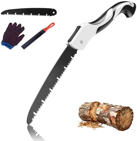 Amazon.com : Folding Hand Saw Set with Extra Blade, 1 Grinders & Glove ...