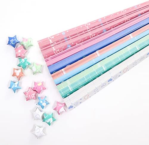 Origami Star Paper Strips Cute,Teniinet 540 Sheets 8 Colors Lucky Star ...