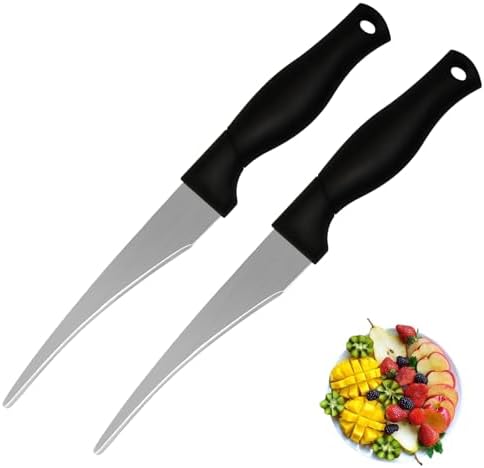 Amazon.com: Jocqndia 2PCS Curved Paring Knife - Ultra-Sharp Stainless ...