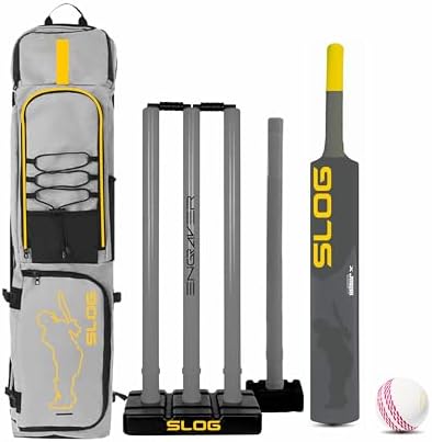 Buy JASPO Slog Engraver Cricket Kit – Full Size Plastic Bat, Synthetic ...