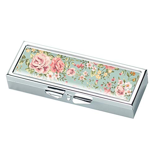 LIZIMANDU Stainless Steel Pill Box,Rectangle 3 Day Compartment Pill Box ...