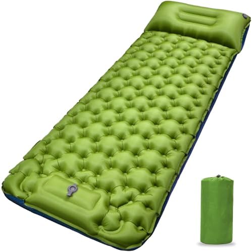 ZOOOBELIVES Extra Thickness Inflatable Sleeping Pad with Built-in Pump ...