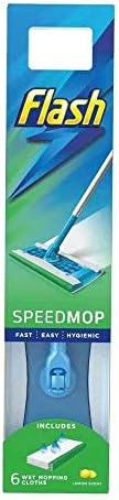 Flash Speedmop Starter Kit, Mop + 12 Absorbing Refill Pads, Lemon ...