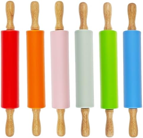 Amazon.com: Miokun 12 Pack Wood Small Rolling Pin for Kids, 7.9 Inch ...