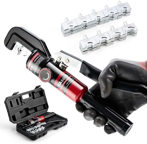 AMZCNC 1/8” Wire Rope Crimping Tool Heavy-Duty Hydraulic Crimping Tool ...