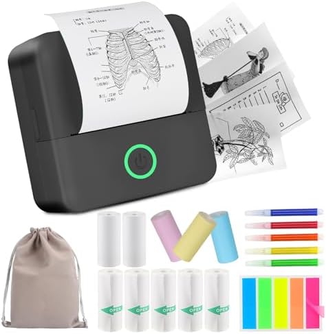 JESWO Mini Printer for iPhone, Portable Inkless Photo Printer ...