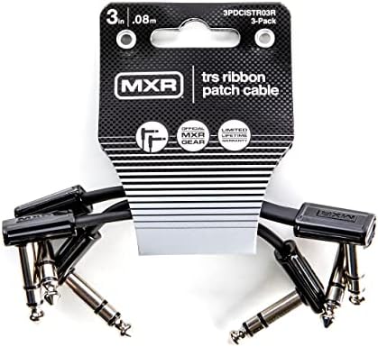 Amazon.com: JIM DUNLOP (3PDCISTR03), 1/4-Inch Right Angle MXR Ribbon TRS Patch Cable 3 in|7.6 cm ...