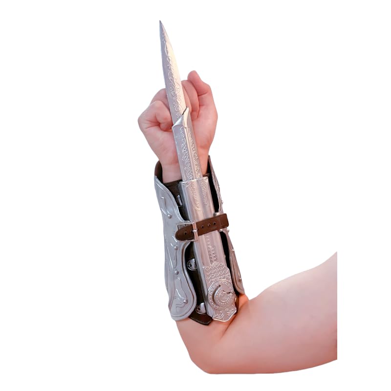 Amazon.com: Silver Gauntlet Replica Brotherhood Ezio Auditore Toy ...