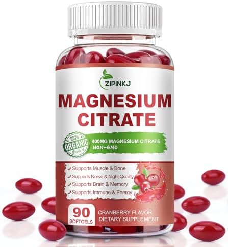 Magnesium Citrate Supplements Softgels for Women and Men, Magnesium ...