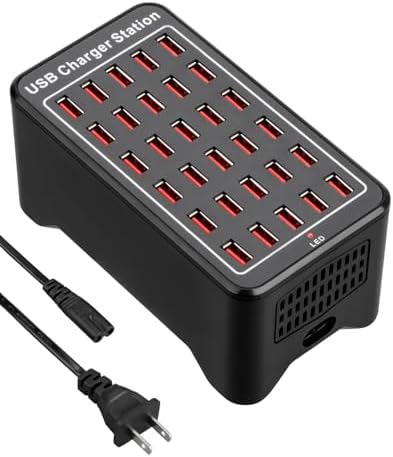 Amazon.com: Cinlinso 30 Port 150W(30A) USB Charging Station - Multi ...