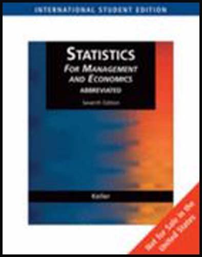 Statistics For Management And Economics Abbreviated , 7E (Ise): unknown ...