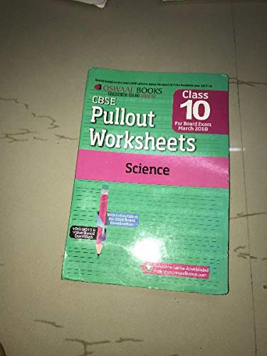 Oswal pullout worksheet class 10 science : Amazon.in: Books