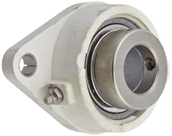 Timken RCJT1 1/4PT Flange Unit, 2 Bolt Holes, Relubricatable, Non-Expansion, Polymer, Eccentric ...