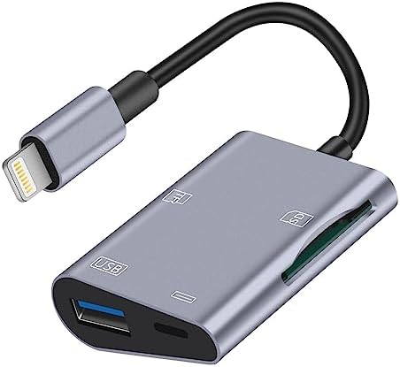 Amazon.com: Apple Lightning to SD & TF Card USB Camera Adapter with ...
