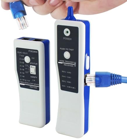 Gluckluz Network Cable Tester Ethernet LAN Wire Finder Telephone Line ...