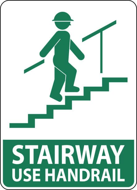 Stairway Use Handrail sign, Foam Board fixed with PVC waterproof ...