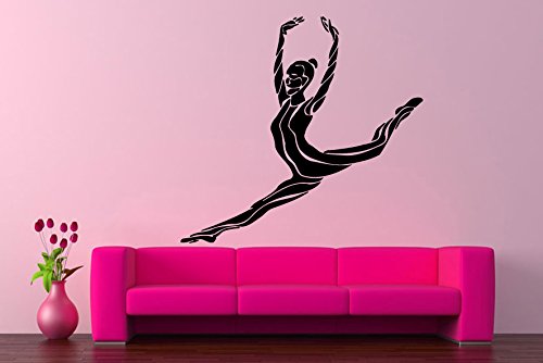 Amazon.com: Wall Vinyl Sticker Bedroom Decal Girl Gymnastic Aerobic ...