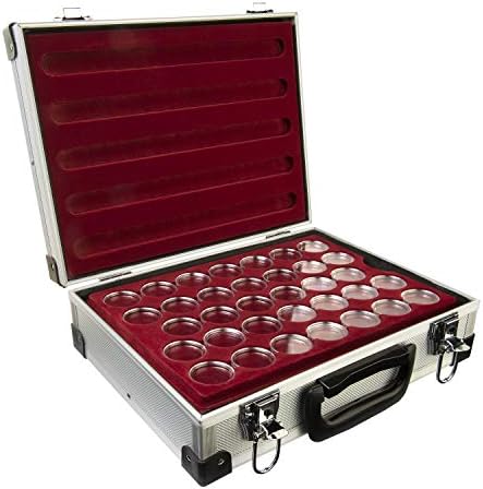 SAFE Albums Giant Aluminium Coin Case with 15 Red Velvet Coin Trays ...