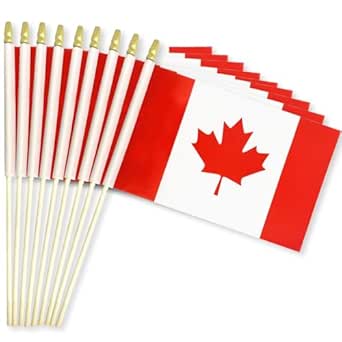 Pack of 50, Handheld Canada Flags 5 x 8 Inch, 13 x 20 cm — Small ...