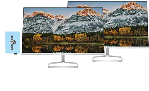 HP 27 inch 1080P Computer Monitor Silver & White Bundle with Docztorm ...
