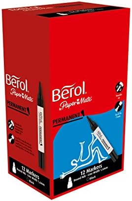 Berol Permanent Marker Bullet Nib 1.6mm - Black (Box of 12) : Amazon.co ...