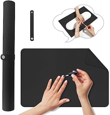 Amazon.com: Diesisa Nail Art Table Mat,Foldable Nail Arm Rest Pad for ...