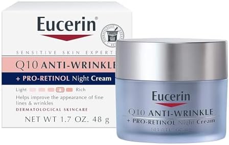 Amazon.com: Eucerin Q10 Anti-Wrinkle Face Cream, Unscented Face Cream ...
