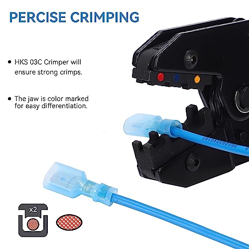 Snapklik.com : 100PCS Nylon Spade Quick Disconnect Connector Kit - Male ...