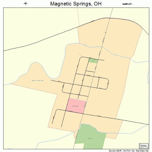 Amazon.com: Large Street & Road Map of Magnetic Springs, Ohio OH ...