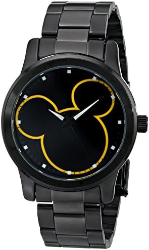 Disney Mickey Mouse Adult Casual Sport Analog Quartz Watch, Black ...