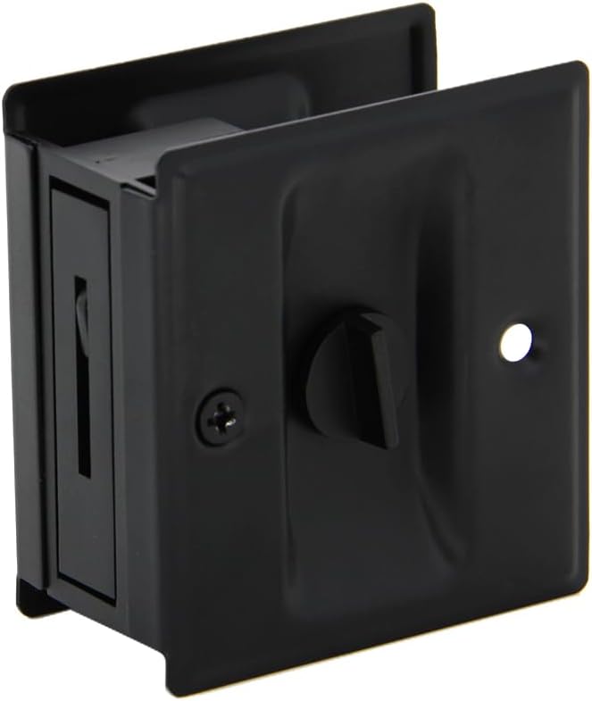Amazon.com: Privacy Sliding Door Lock with Pull, Solid Brass Pocket ...