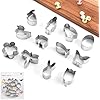 Amazon.com: PTaizjjz Mini Easter Cookie Cutters,12PCS Stainless Steel ...