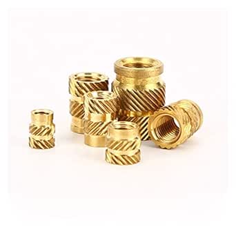 Set Insert Nuts M2 Double Twill Knurled Brass Nut Pressed Into Plastic ...