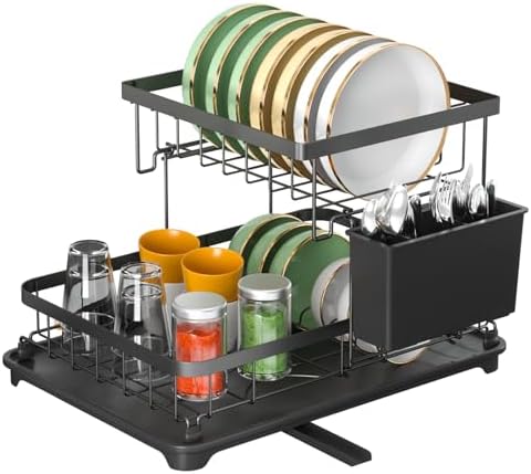 E-MANIS Scolapiatti,Piccolo Scolapiatti a 2 Livelli In e Scolapiatti ...