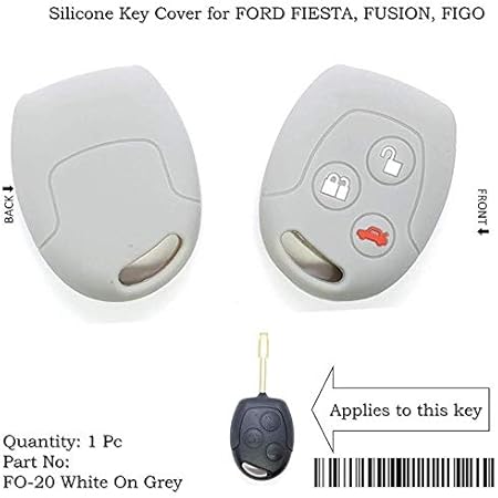 AUTOSiTY Silicone 3 Button Remote Key Cover for Ford Figo Fiesta Fusion ...