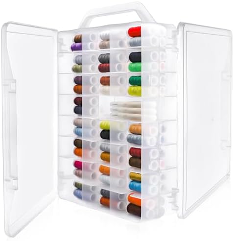 Amazon.com: Double Sided Thread Storage 46 Grid Sewing Thread Organizer ...