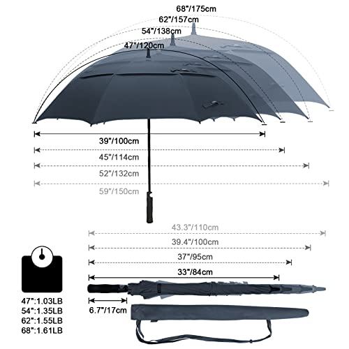 Snapklik.com : G4Free 68 Inch Automatic Open Golf Umbrella Double ...