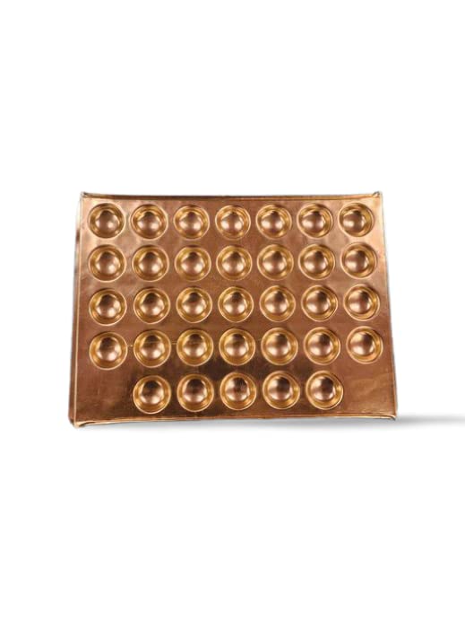 Buy YRK Brass Karthika Deepam with 33 Diya Plate | Saal Deepak | Saal ...