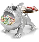 Amazon.com | Huhote Bulldog Candy Bowl Decor, Heart-shaped Key Holder ...