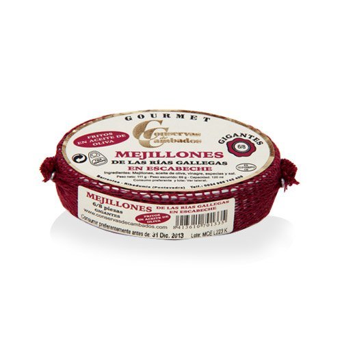 Amazon.com: Conservas de Cambados Mussels in Pickled Sauce 6/8, 111g ...