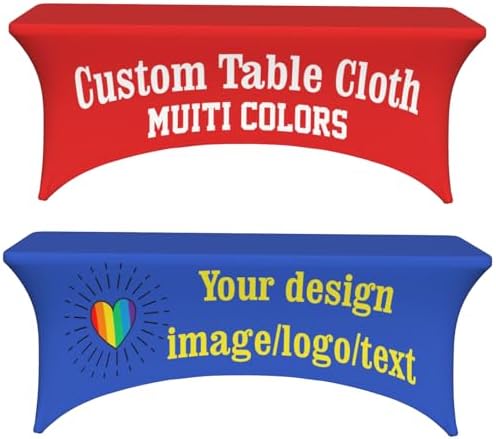 Amazon.com: UnitedPrints 6ft Custom Logo Imprint Table Covers Stretch ...