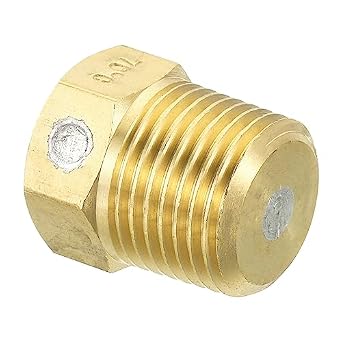 PATIKIL 1/2" BSPT Brass Fuse Plug, Brass Fusible Melt Plug 76 Celsius ...