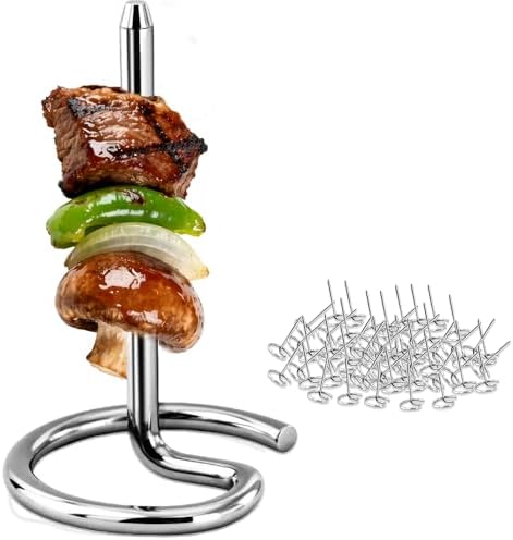 Amazon.com: 60 Pcs Reusable Stainless Steel Mini Skewers,Round BBQ ...