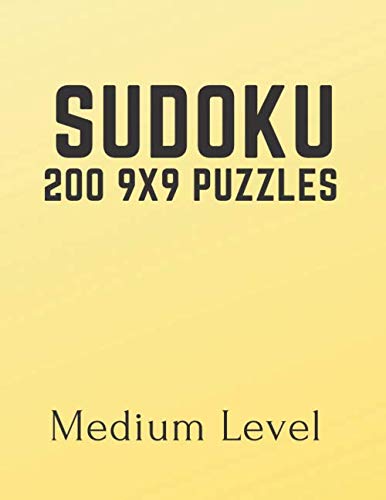 Sudoku 200 Puzzles Medium: Medium Level 9x9 Sudoku puzzle Book For Older Kids and Adults: Hurst ...
