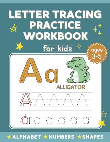 Amazon | Letter Tracing Practice Workbook for Kids Ages 3-5 ...
