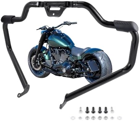 Amazon.com: Mustache Highway Engine Guard Crash Bar for Harley Softail ...
